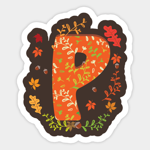 Letter P Monogram - Letter P Monogram - Sticker | TeePublic