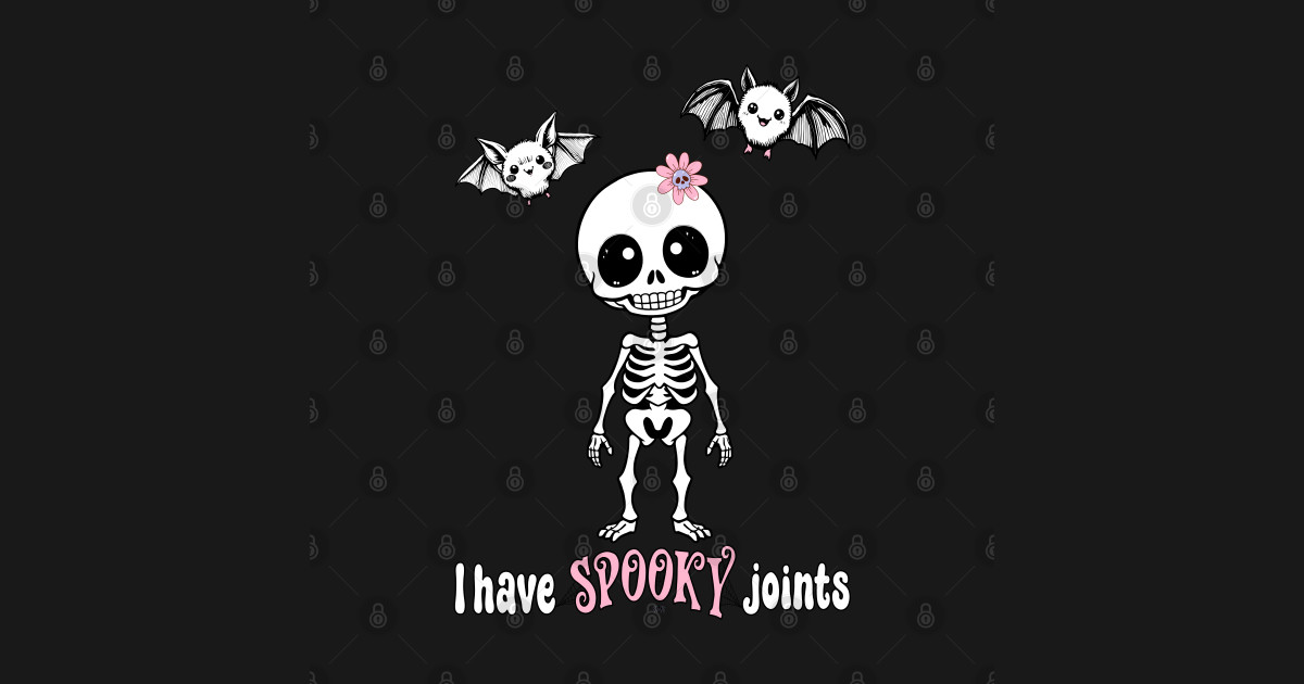 Spooky Joints: A Cute and Quirky Skeleton with Bats - Ehlers Danlos - T ...