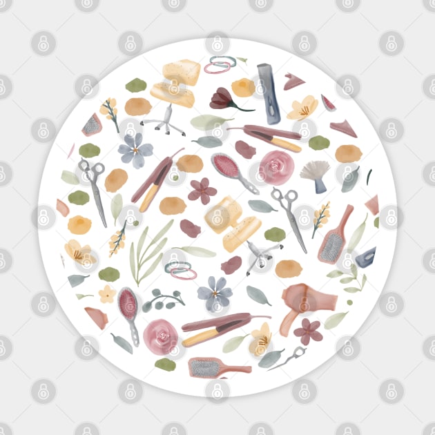 Chic Hair Stylist Pattern - Hair Stylist - Sticker | TeePublic