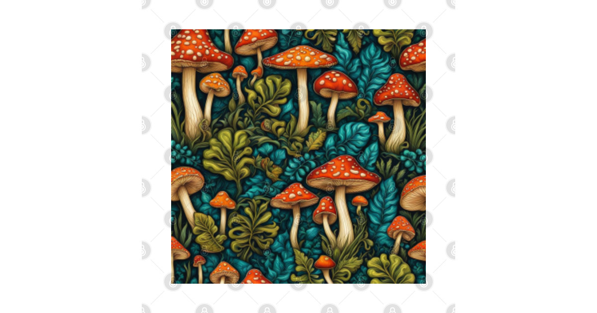 Shrooms pattern - Shrooms Pattern - T-Shirt | TeePublic