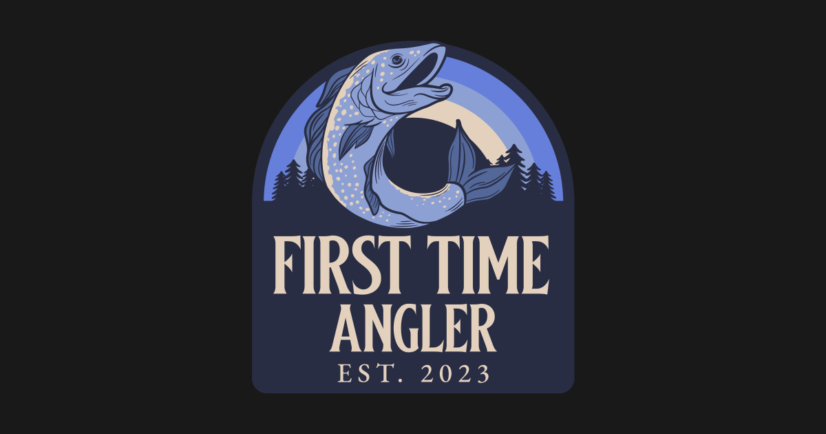 First Time Angler Award 2023 Retro Art Fishing - Fishing Lover - T ...
