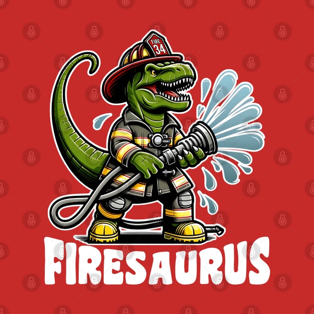 Firesaurus Dinosaur Firefighter - Firefighter - T-Shirt | TeePublic