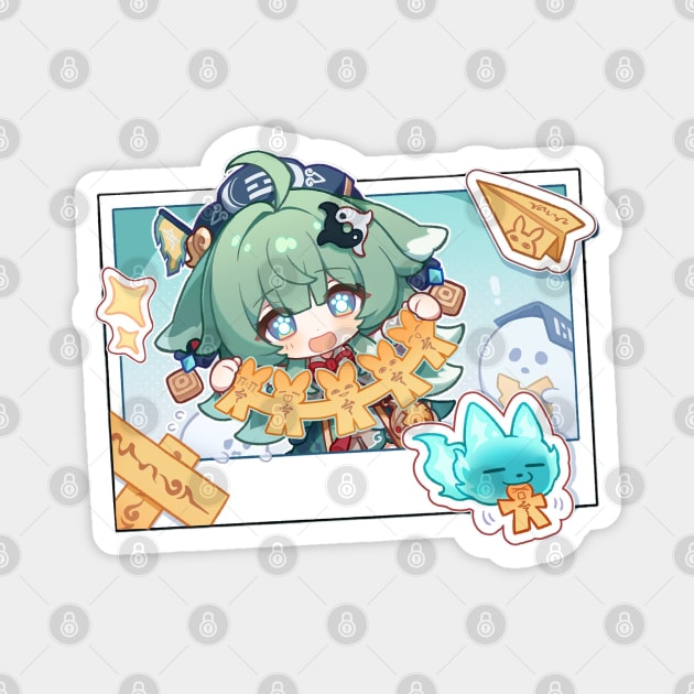 Honkai Star Rail Chibi Huohuo Talismans - Honkai Star Rail - Magnet ...