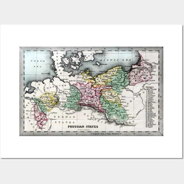1835 Map of the Prussian States - Prussian States - Posters and Art ...