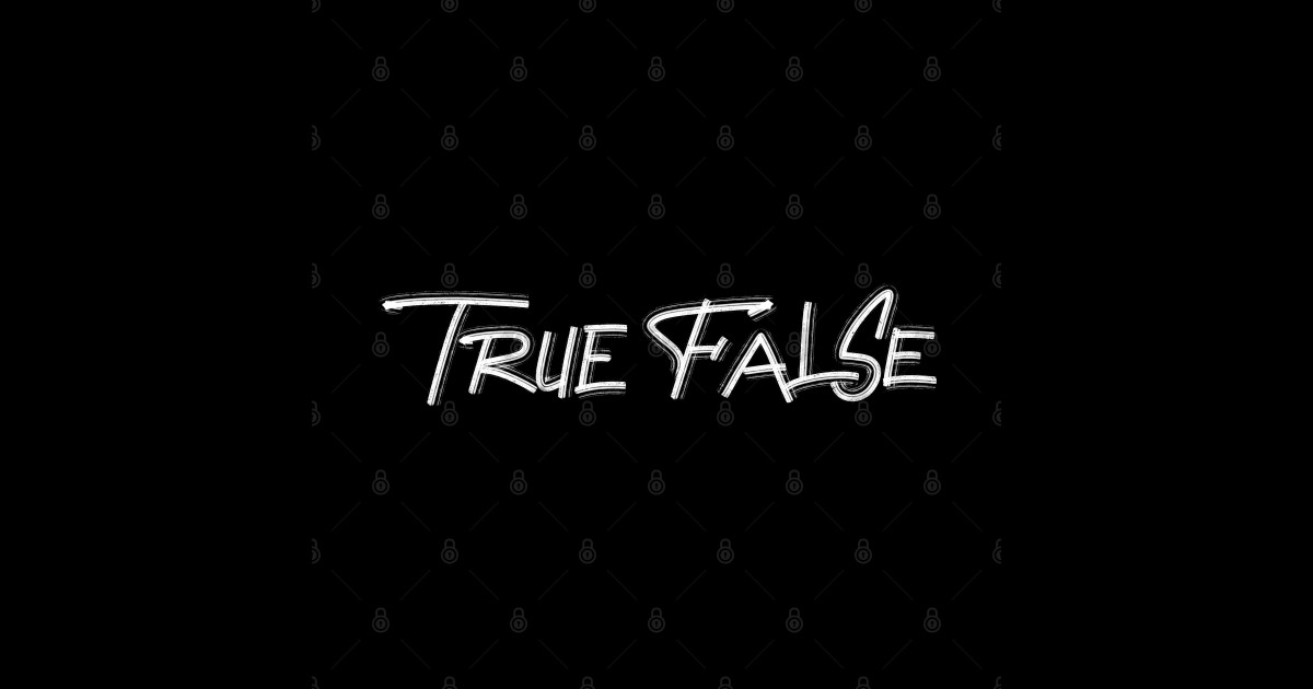 True False handwritten series - True - Sticker | TeePublic