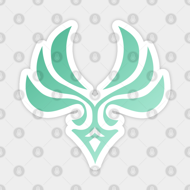 Anemo Wind Element | Genshin Impact - Genshin Impact - Magnet | TeePublic
