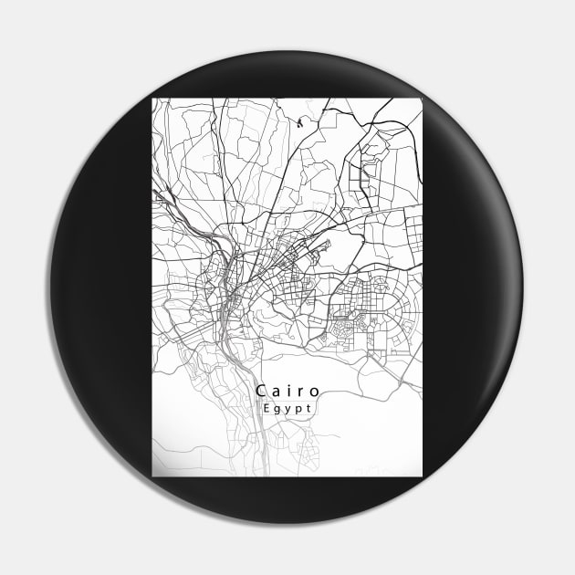Cairo Egypt City Map - Cairo - Pin | TeePublic