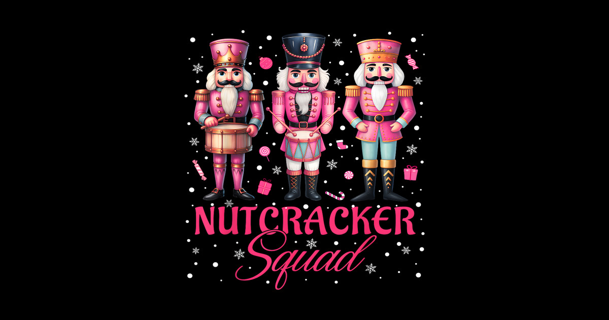 Pink Nutcracker Squad Christmas Ballet - Pink Nutcracker - Sticker ...