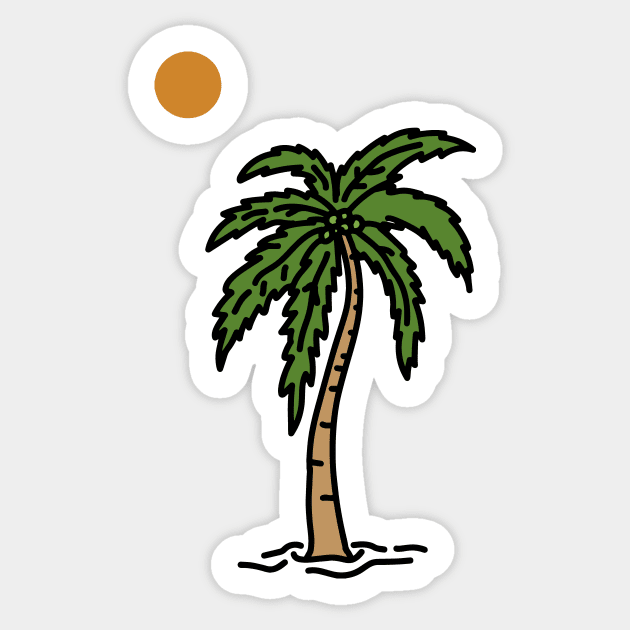 Coconut Tree Summer - Coconut Tree - Sticker | TeePublic