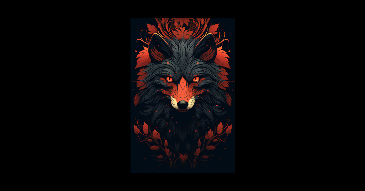 Black Wolf - Wolf - Sticker | TeePublic
