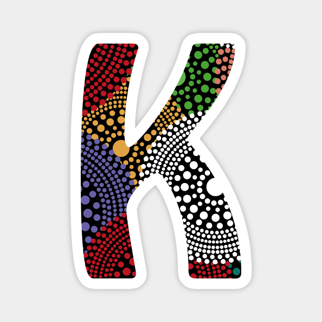 K Aboriginal Art - Alphabet Letters - Magnet | TeePublic