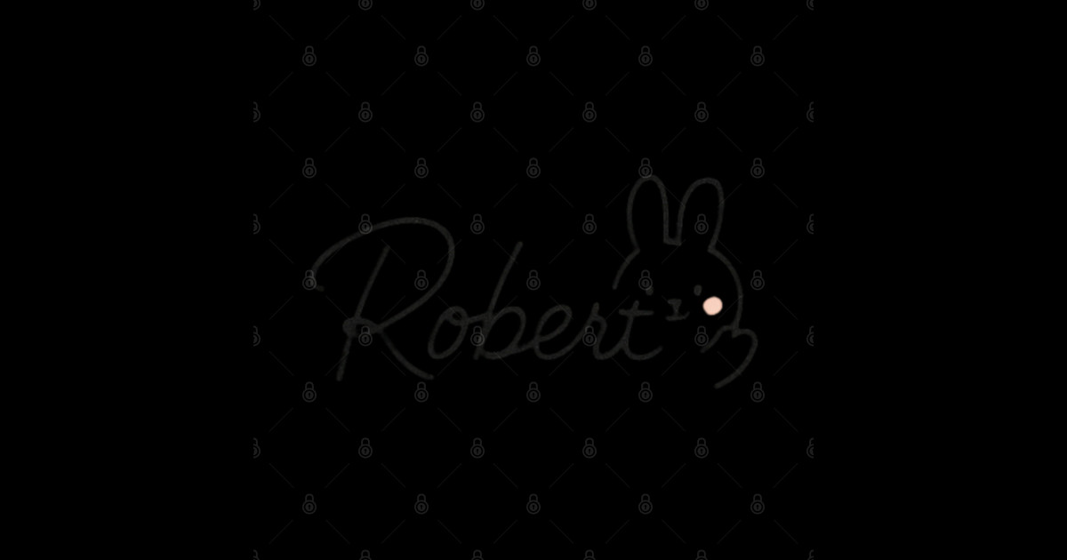 Robert - Handwritten With Animal Name T-Shirt - Robert - Sticker ...