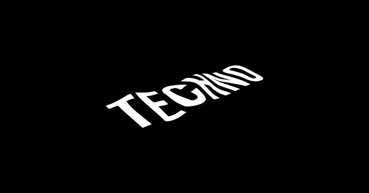 techno logo - Techno - Sticker | TeePublic
