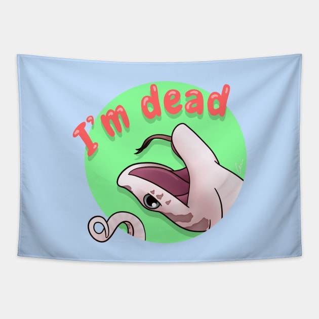 Lavender Western Hognose Snake playing dead - Hognose Snake - Tapestry ...