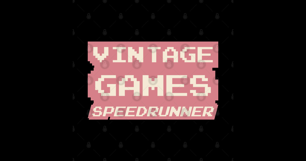 Vintage Games Speedrunner - Speedrun - Sticker | TeePublic