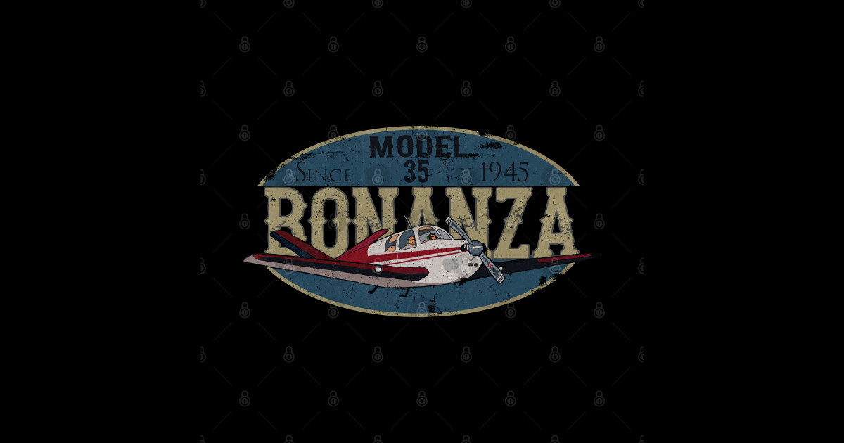 Model 35 Bonanza Since 1945 Retro Vintage Airplane - Beech Bonanza ...