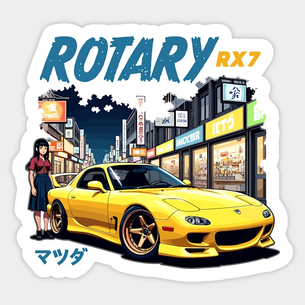 Mazda RX7 JDM - Mazda Rx7 - Sticker | TeePublic