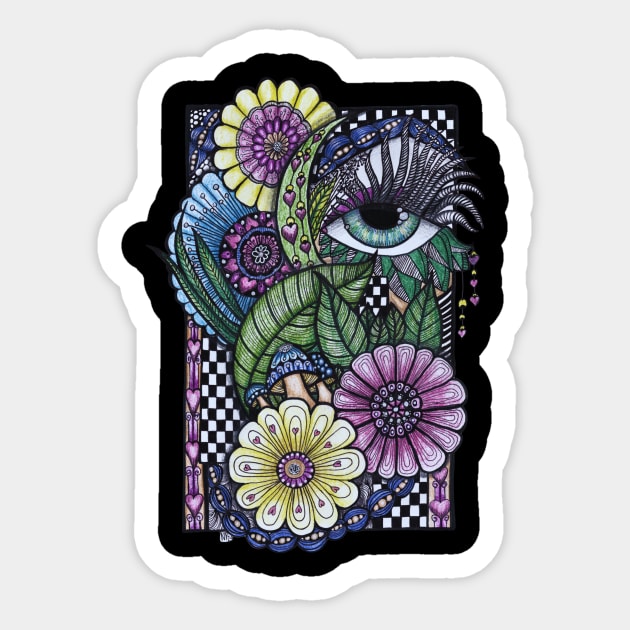 Zen Eye 2 - Abstract - Sticker | TeePublic