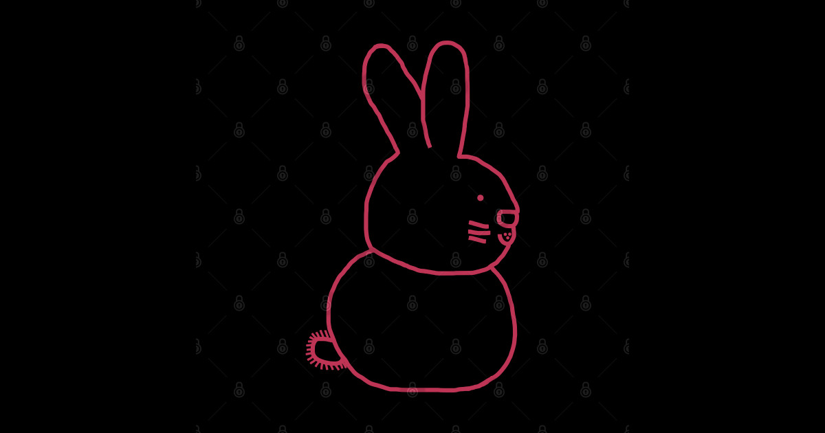 Color of the Year 2023 Viva Magenta Bunny Rabbit - Bunny - T-Shirt ...