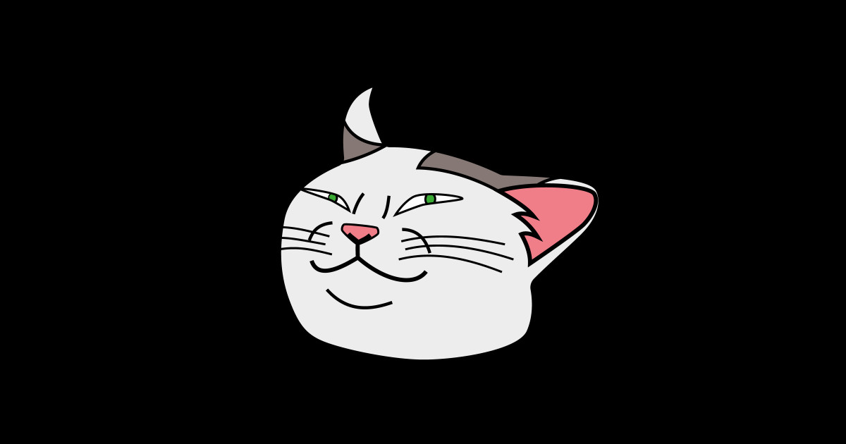 Smug Cat Meme Face - Cat - Sticker | TeePublic