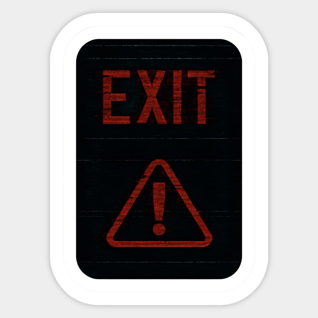 Exit Sign to Nowhere – Analog Horror Sticker - Horror - Sticker | TeePublic