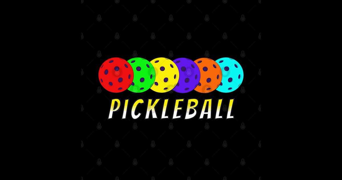 Rainbow Pickleball - Pickleball - Sticker | TeePublic