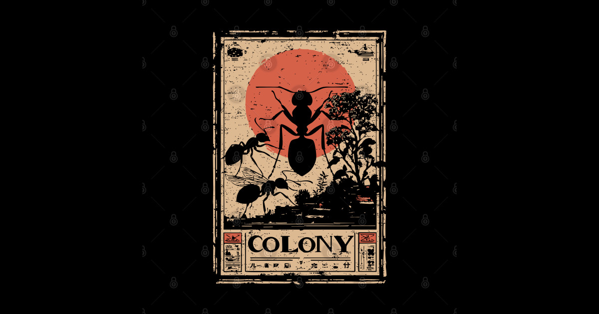 Ant Colony Japanese Vintage Poster - Ant Colony - Posters and Art ...