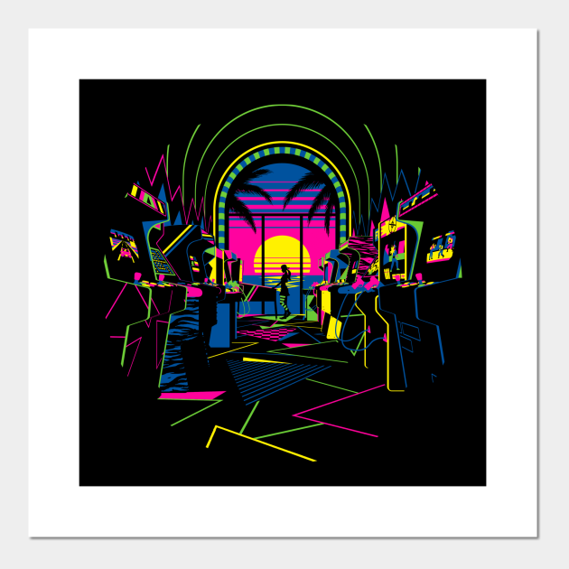 Arcade night - Arcade - Posters and Art Prints | TeePublic