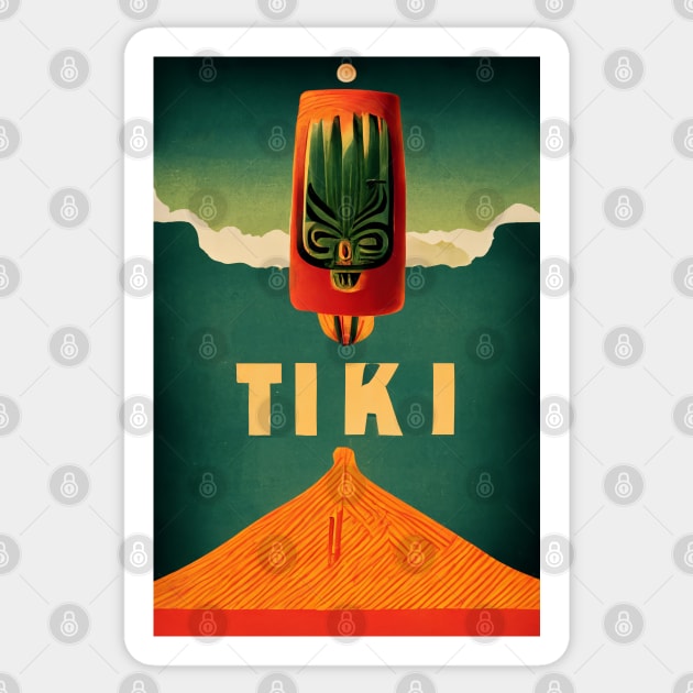 Tiki Retro - Tiki - Sticker | TeePublic