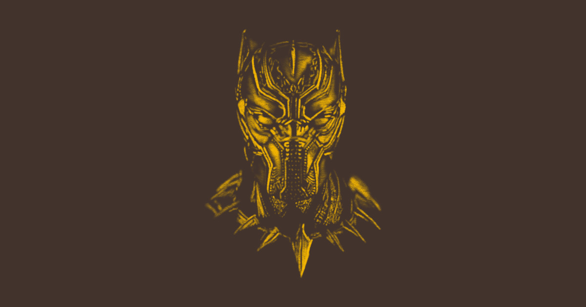 Shaded Black Panther Yellow - Black Panther - Tapestry | TeePublic