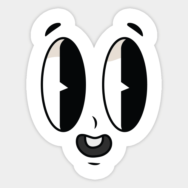 cute cartoon face - Cartoon Face - Sticker | TeePublic