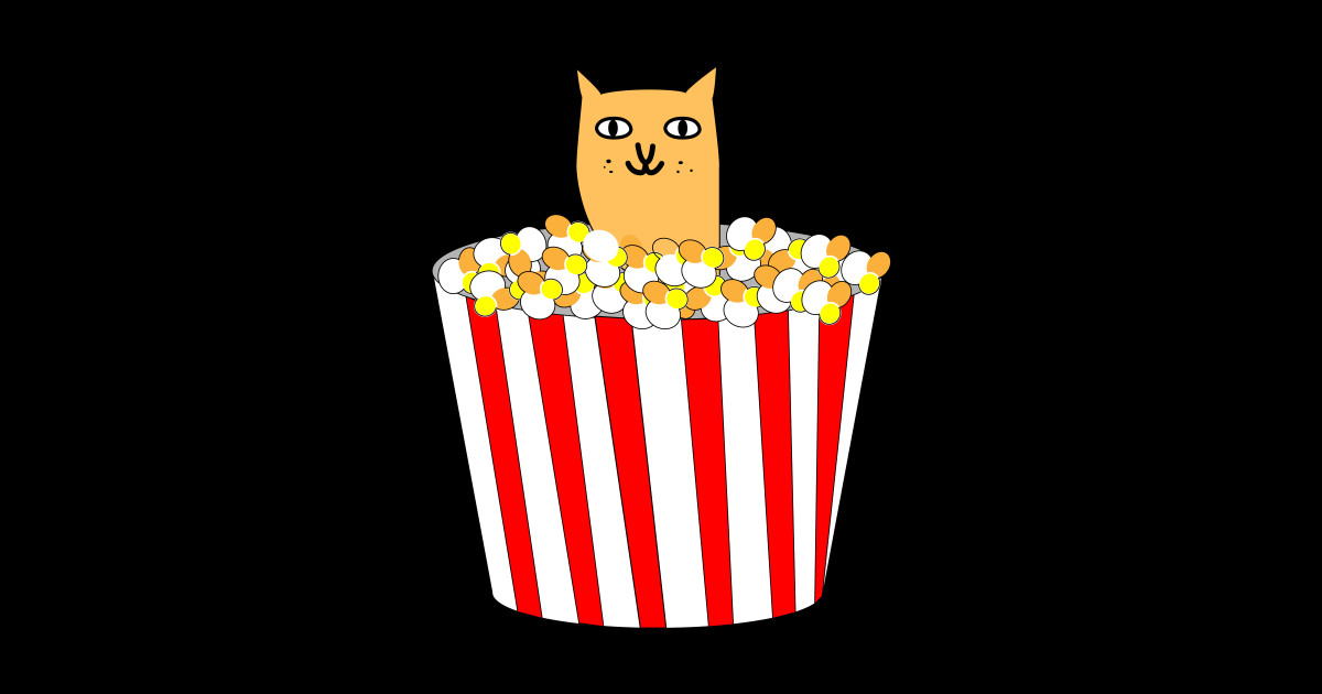 Popcorn eating Popcorn - Popcorn - Sticker | TeePublic