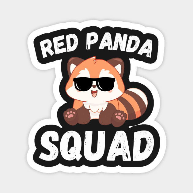 Cute Red Panda Squad funny Red Panda fans - Cute - Magnet | TeePublic