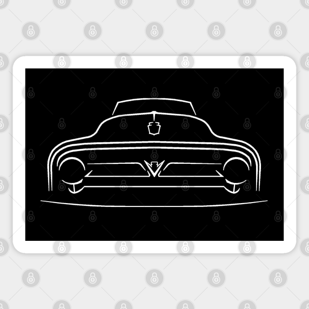 1953 Ford F100 - front stencil, white - Ford - Magnet | TeePublic