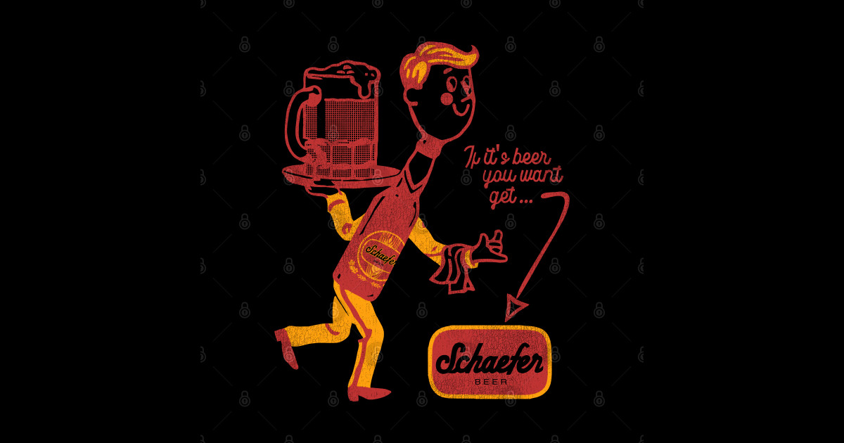 Schaefer Beer Man Retro Defunct Breweriana - Beer - Posters and Art ...