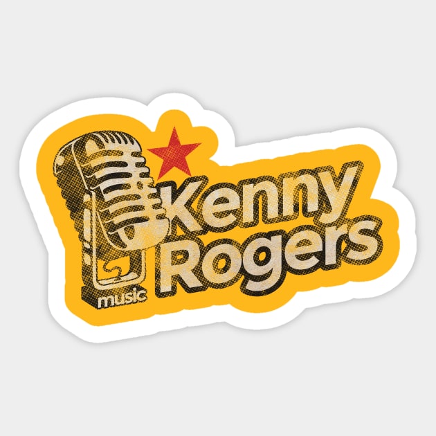 Kenny Rogers Vintage - Kenny Rogers - Sticker | TeePublic