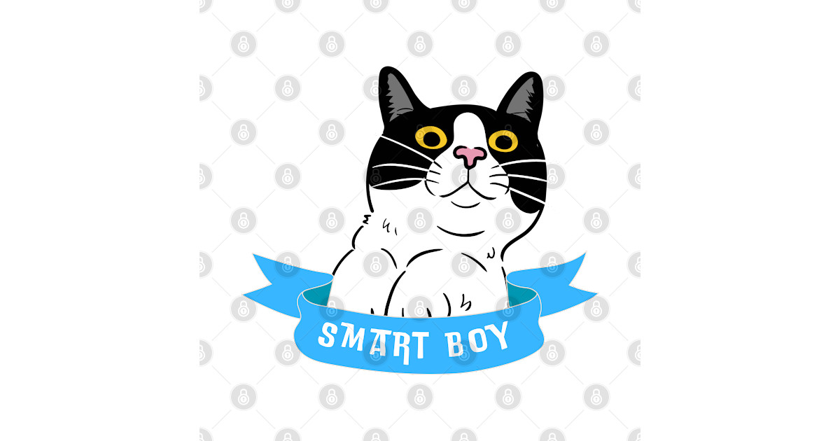 Smart boy raptor kitty cat little bay birthday gift - Smart Boy - T ...