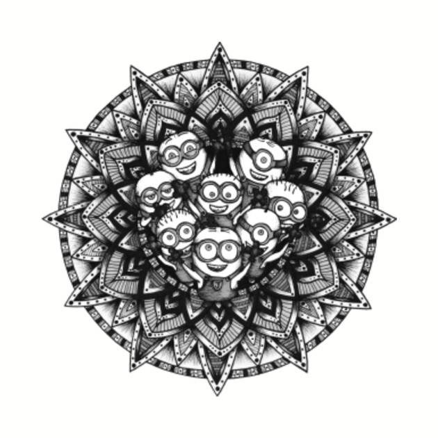 Minion Mandala - Minions - Baseball T-Shirt | TeePublic