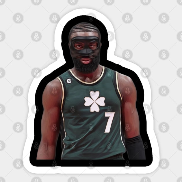 Jaylen Brown Mask - Jaylen Brown - Sticker | TeePublic