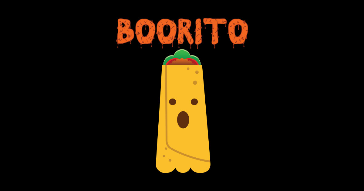 Funny Halloween Burrito Taco Ghost Food Pun - Burrito - Sticker | TeePublic