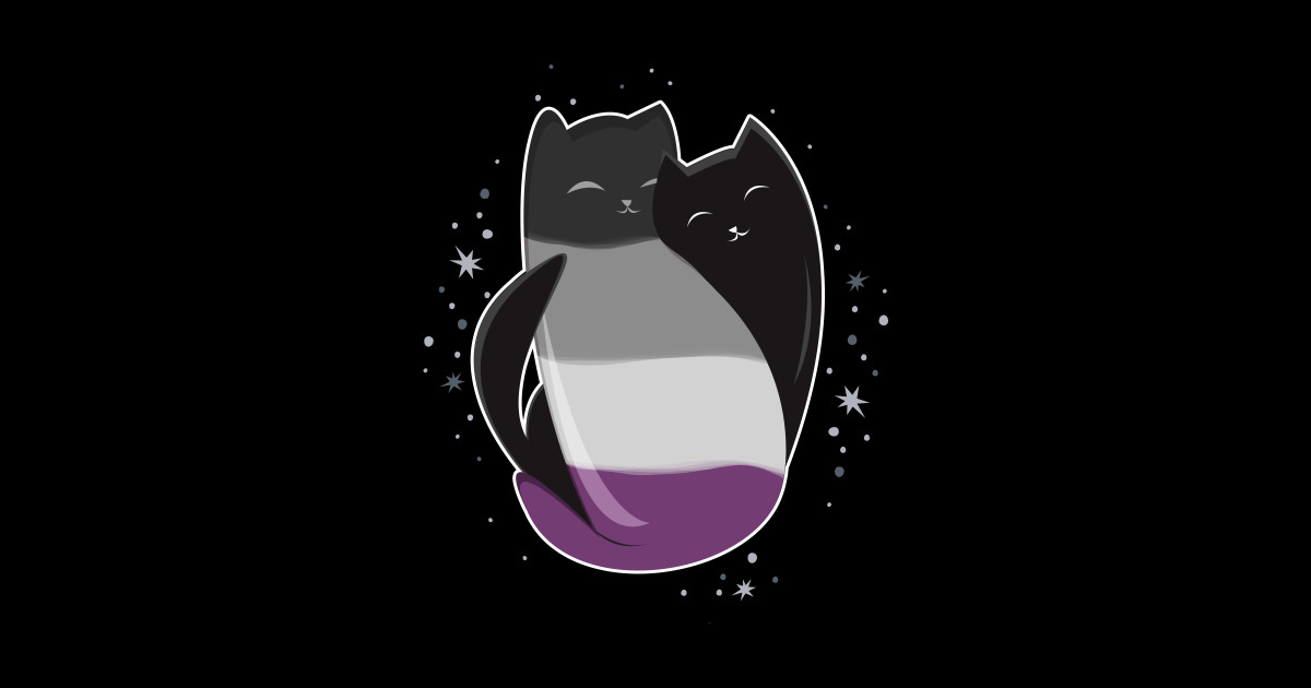 Asexual Cat LGBT Pride Flag - Asexual - Posters and Art Prints | TeePublic