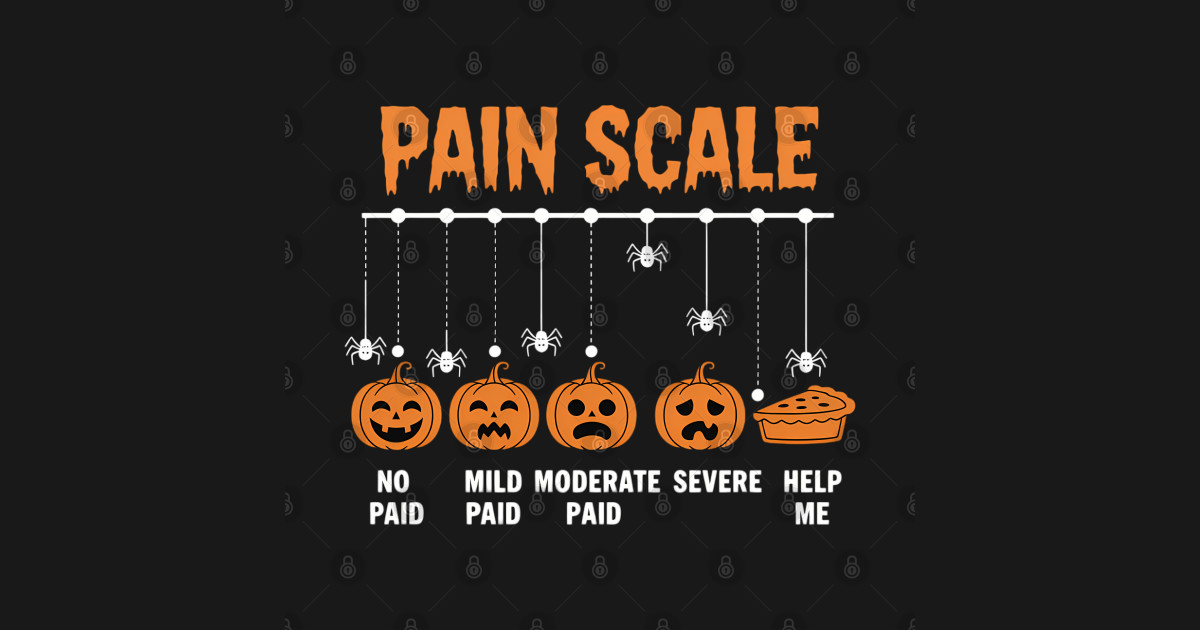 Spooky Pumpkin Pain Scale Trauma Nurse Triage Halloween Fall - Spooky ...