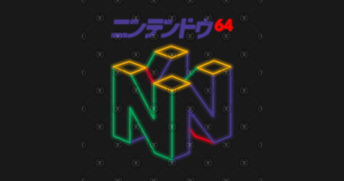 Nintendo 64 Neon - Nintendo - Sticker | TeePublic