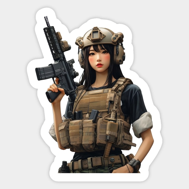 Tactical Girl - Tactical - Sticker | TeePublic