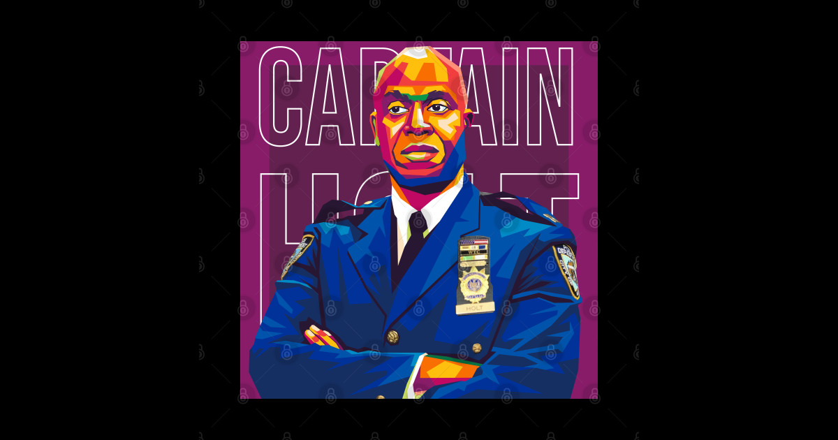 captain holt geometric pop art - Captain Holt - Sticker | TeePublic