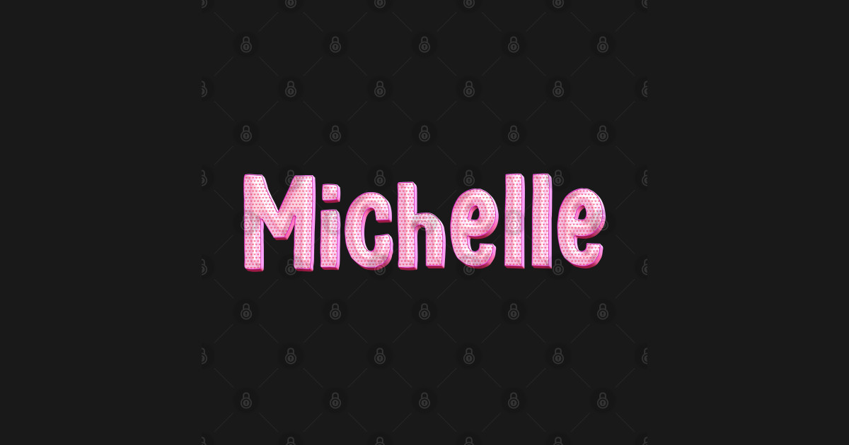 Tiny Hearts in Pink Michelle Name Label - Tiny Hearts In Pink Michelle ...