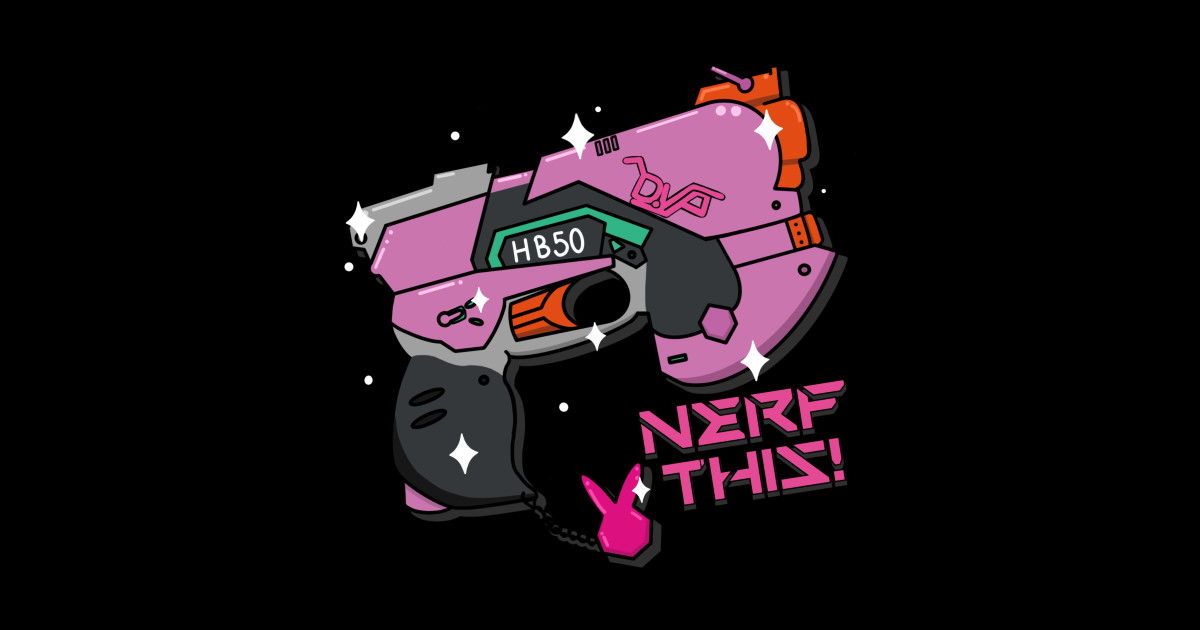 Nerf This! - Dva Weapon - Dva - Sticker | TeePublic