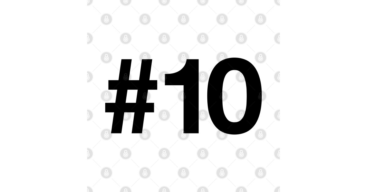 10 Hashtag - 10th Birthday Gift Idea - T-Shirt | TeePublic