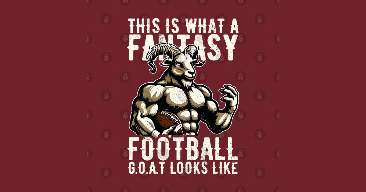 Fantasy Football Player Goat Funny - Fantasy Football Player - T-Shirt ...