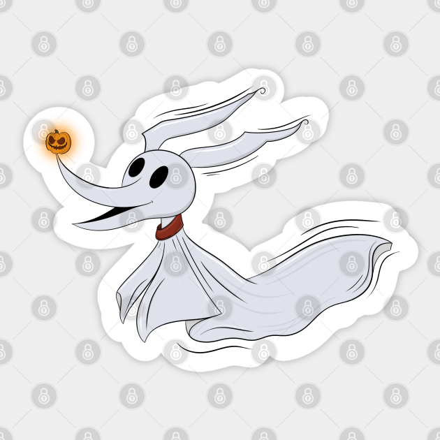 Zero Ghost - Ghost Dog Halloween - Sticker | TeePublic